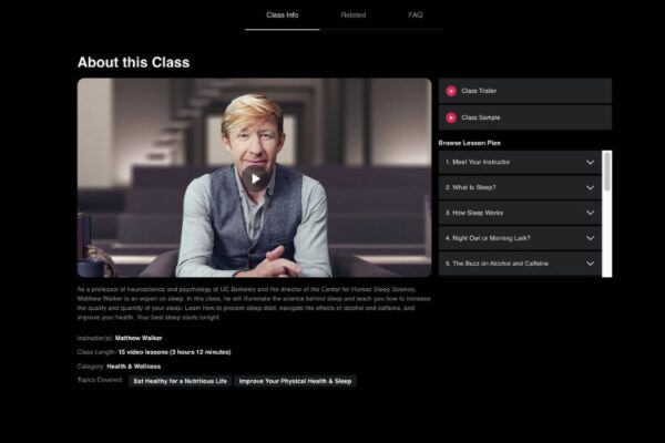 Is “The Science of Better Sleep” Mathew Walker MasterClass Worth it ...